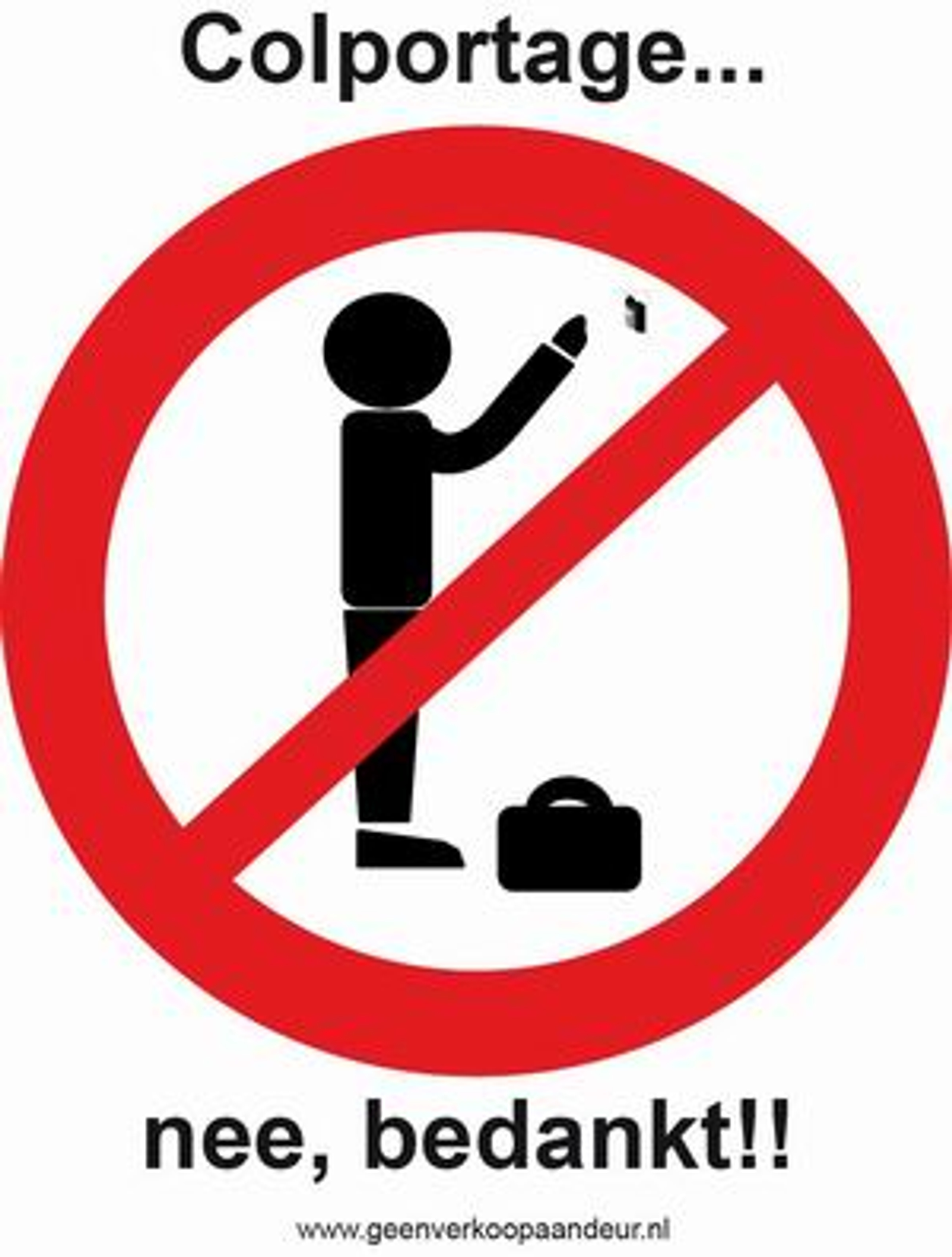 anti colportage sticker - Kassa - BNNVARA